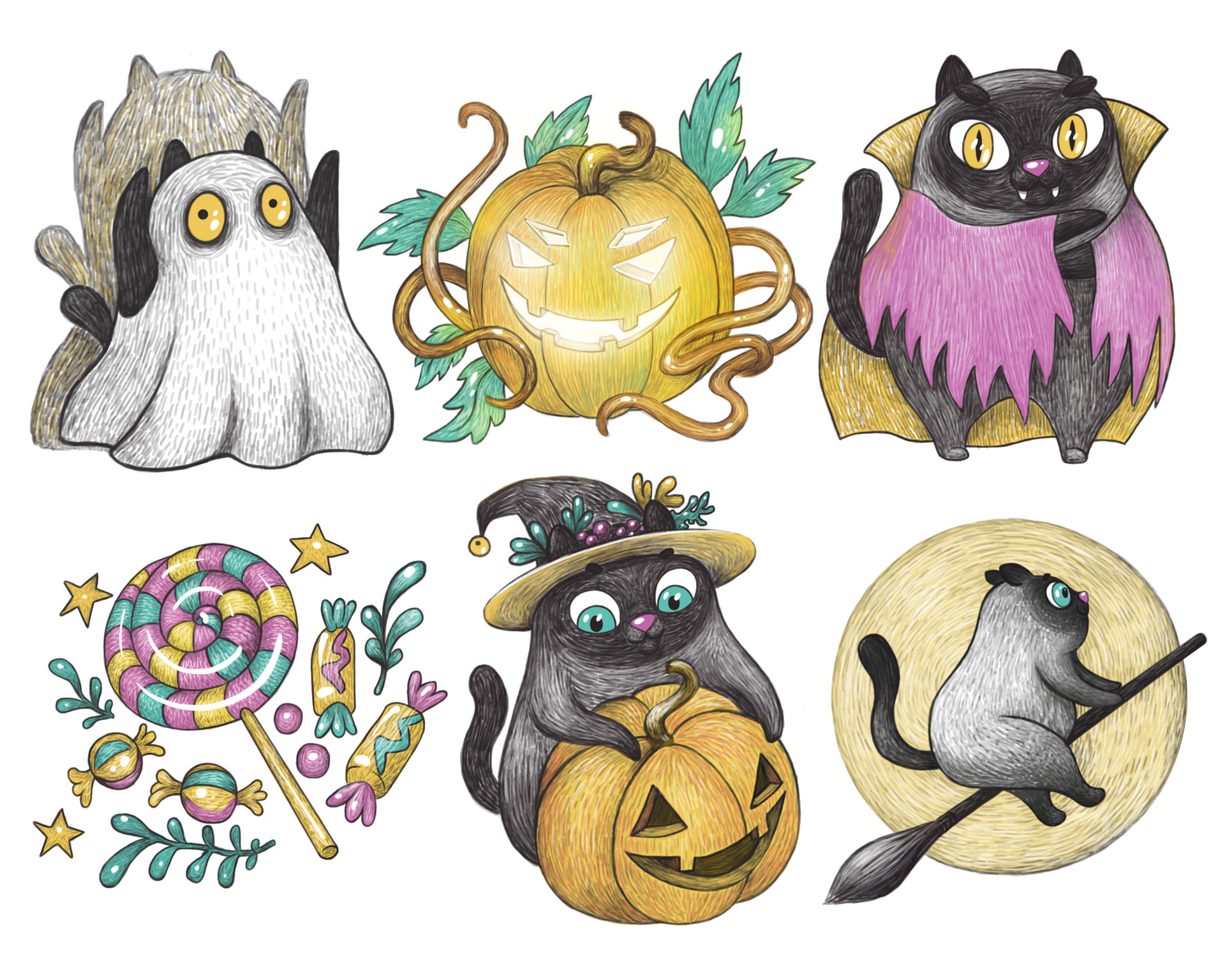 ArtStation - halloween bonus stickers