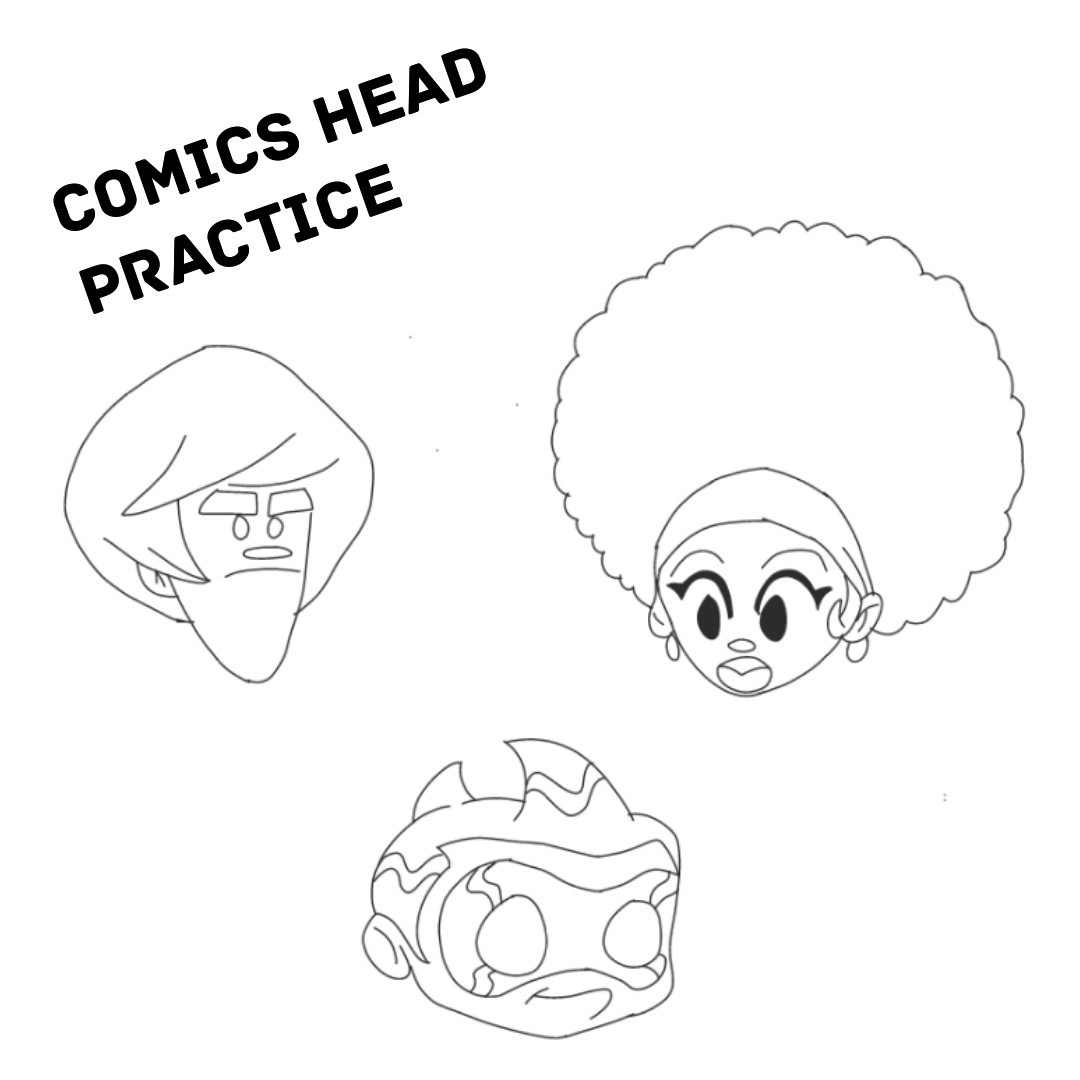 ArtStation - COMIC BOOK HEADS PRACTICE