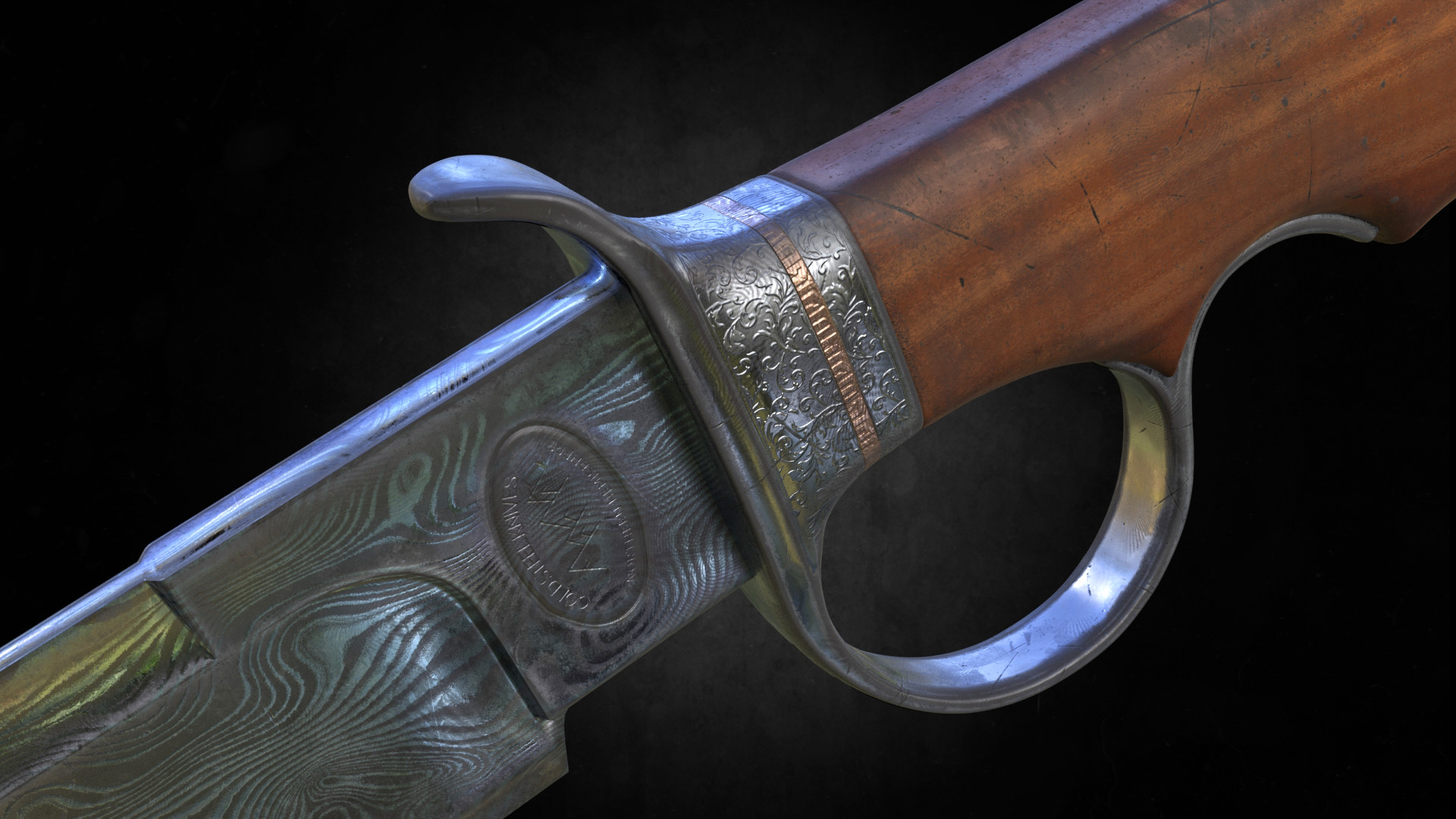 ArtStation - Damascus knife