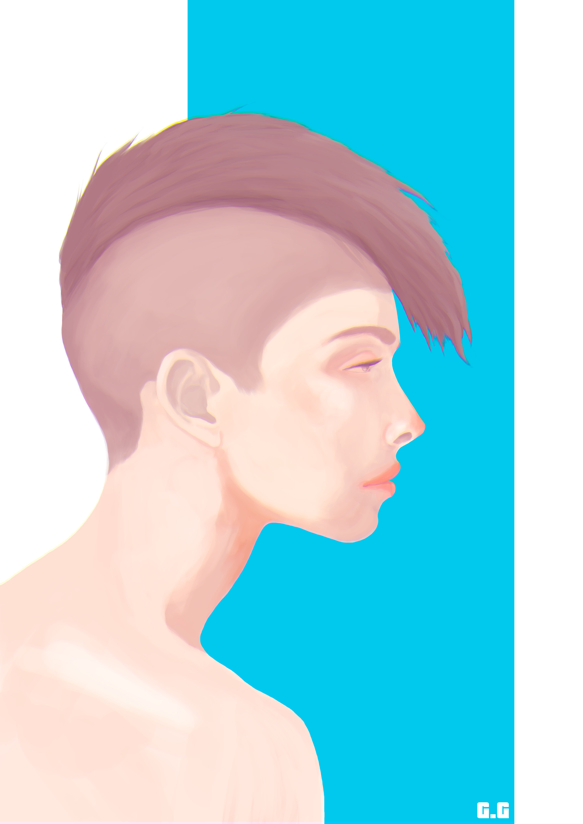 ArtStation - Side Profile Study