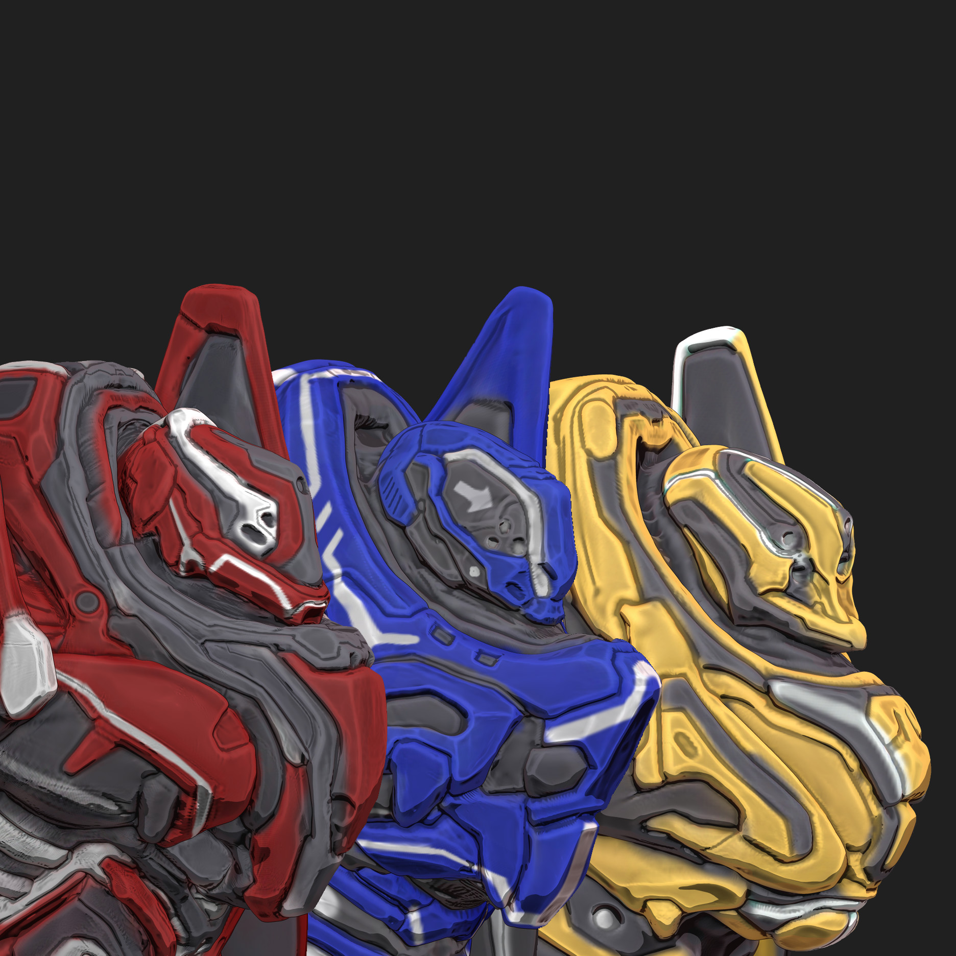 ArtStation - WIP Bio mech command units (Scetches)