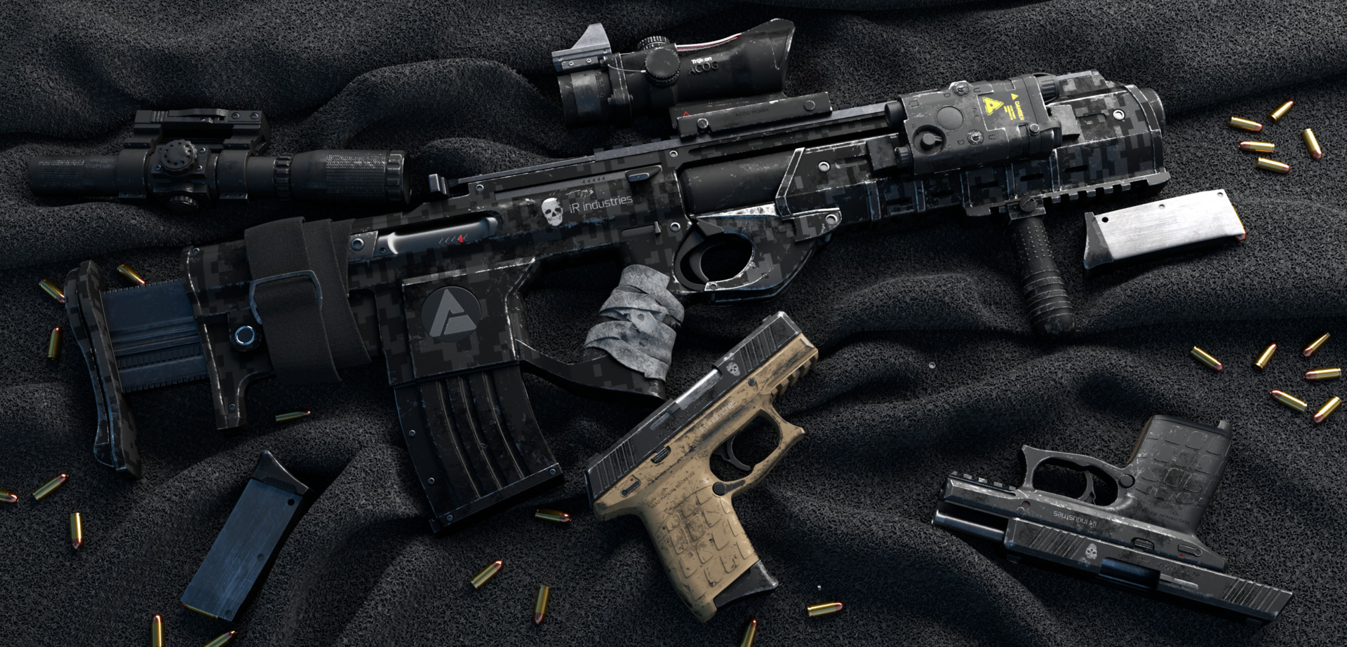 ArtStation - Weapons scene