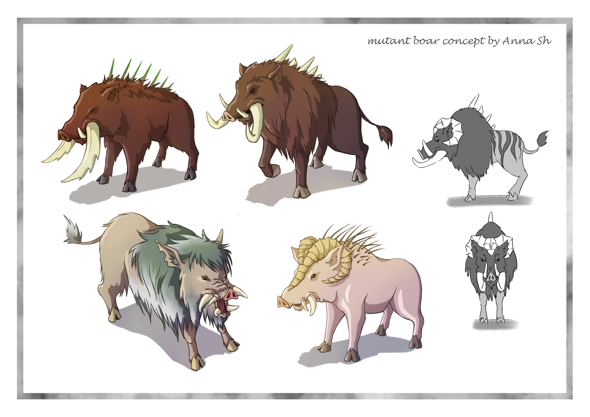 ArtStation - mutant boar concept