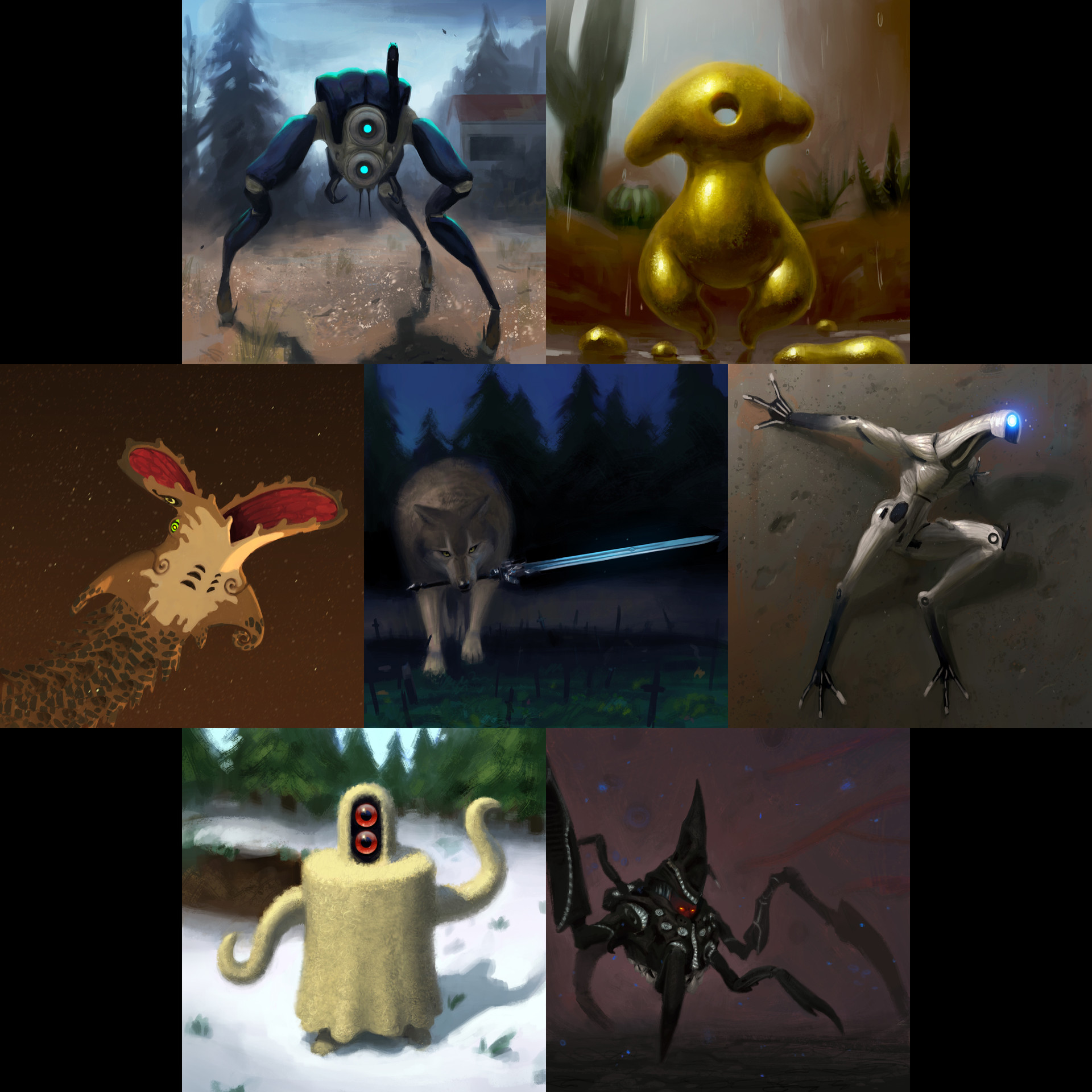ArtStation - 7 Video Game Creatures