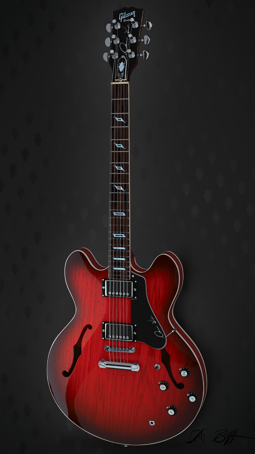 ArtStation - Gibson 335 Custom Guitar