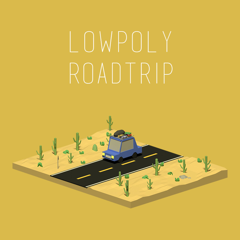 ArtStation - Lowpoly Road Trip