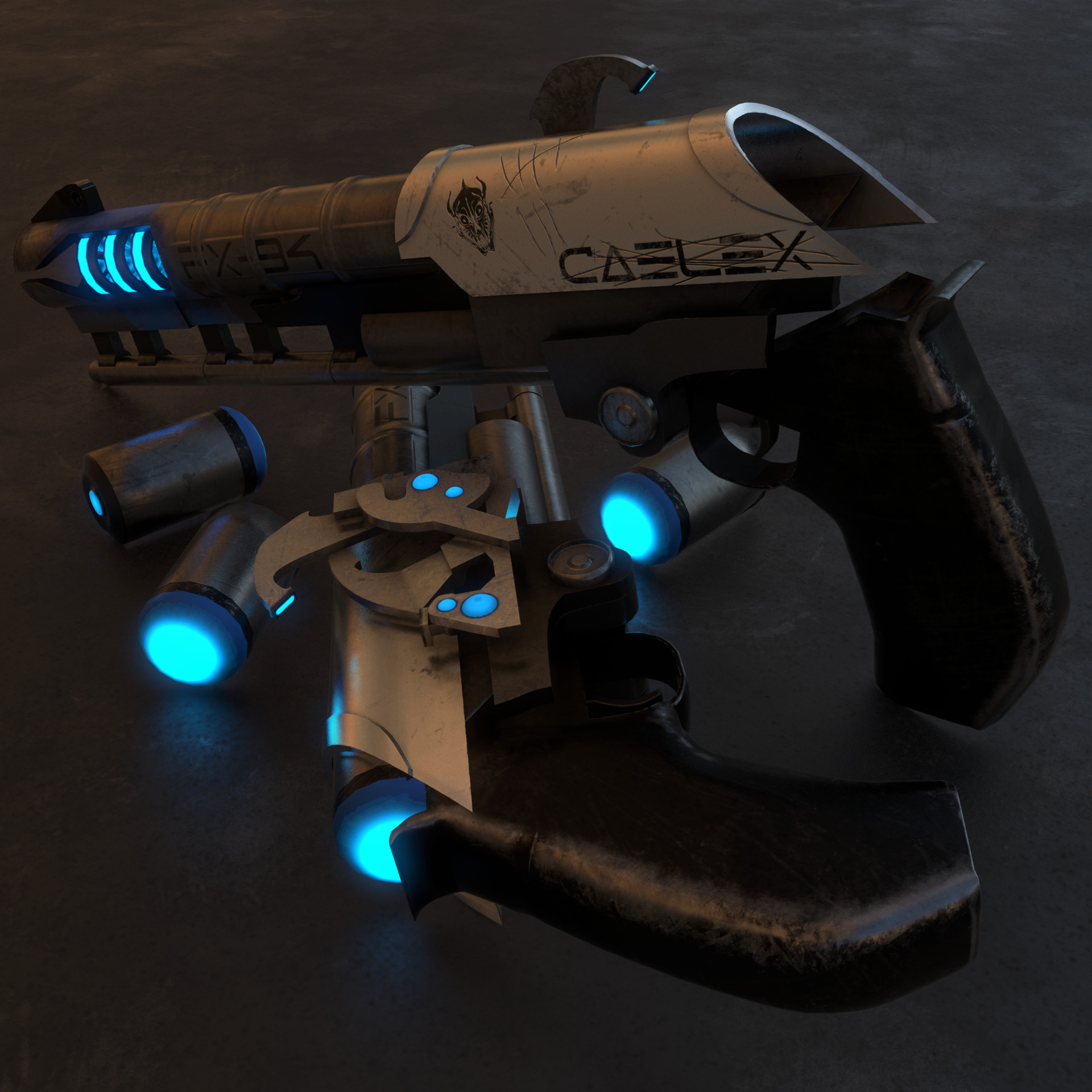ArtStation - CAELEX FX-94 'Foxfire' Energy Pistol