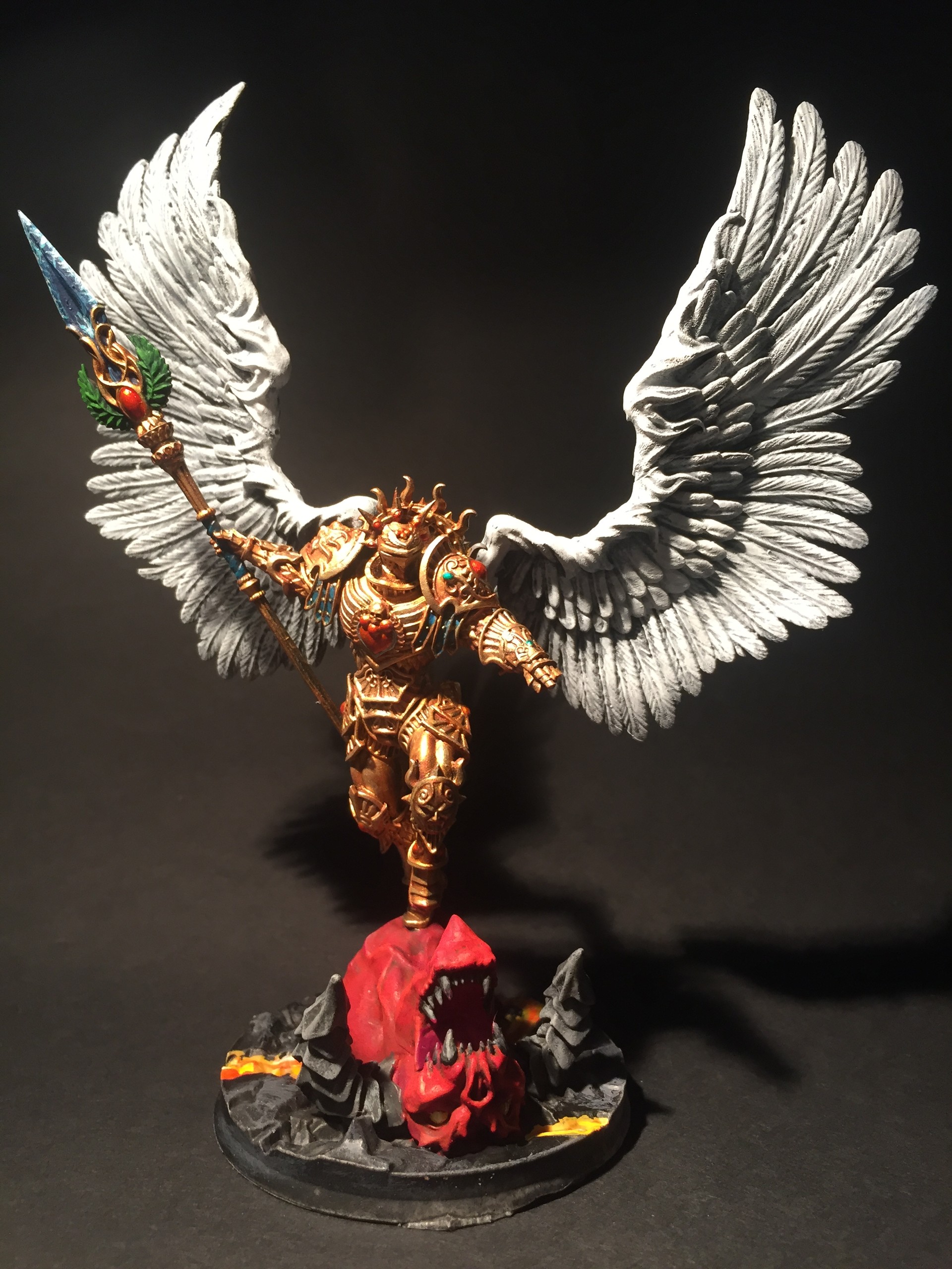 ArtStation - Angel standing on top of a fallen demon