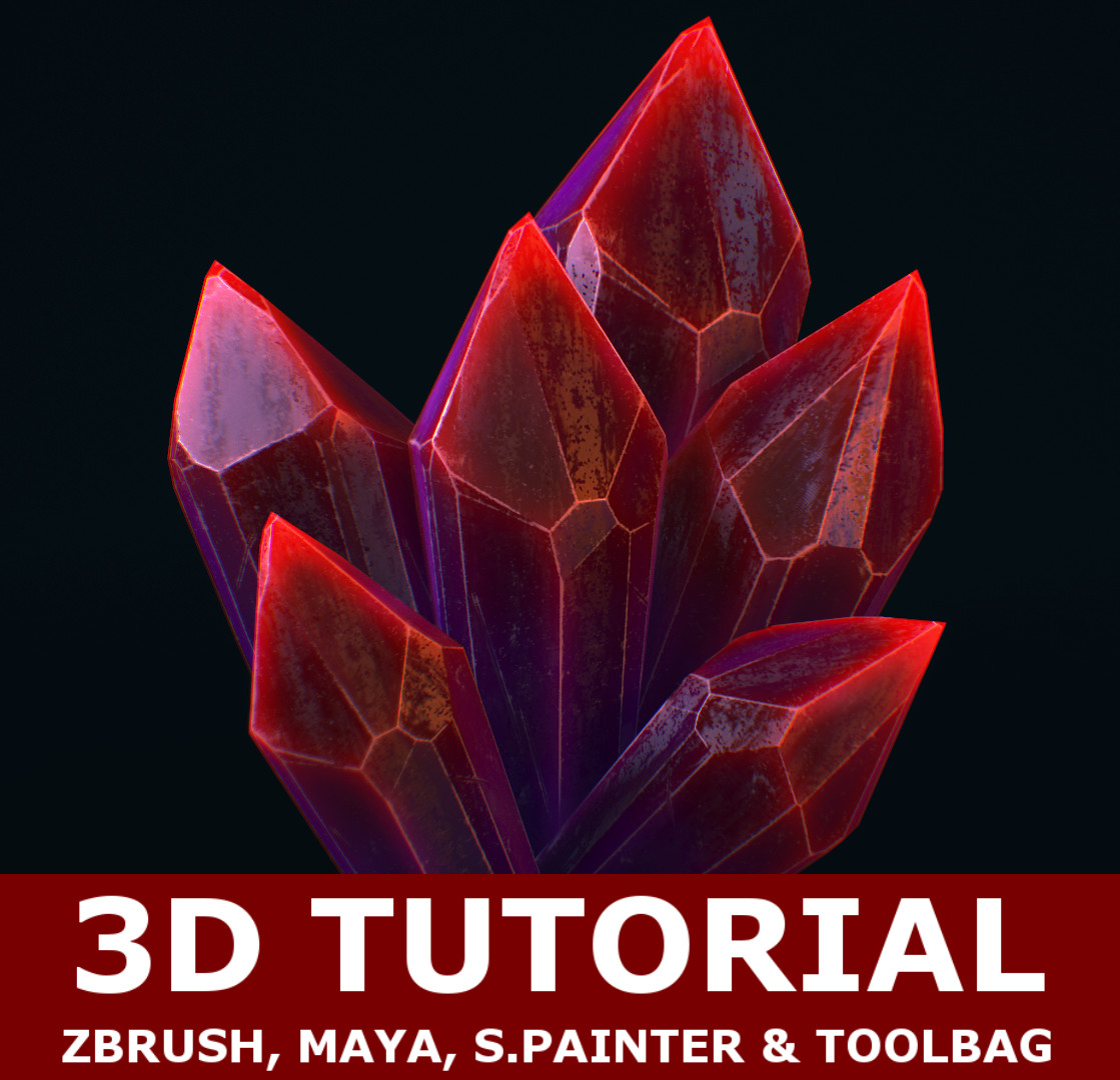 ArtStation - 3D CRYSTAL ROCK TUTORIAL (Texturing & Shading PBR).