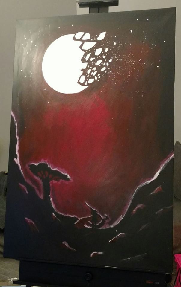 ArtStation - Ruby Red Moon Process