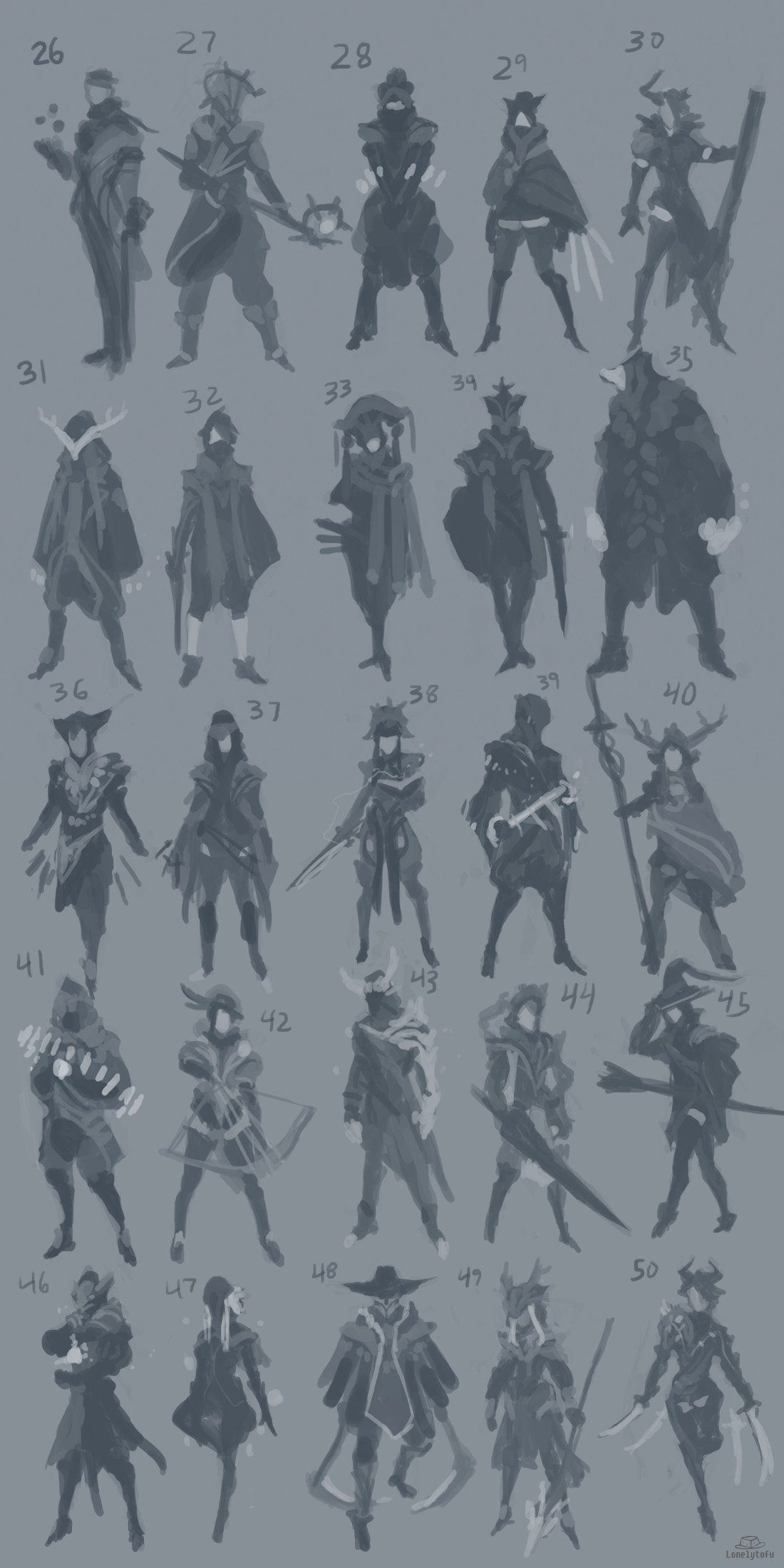 ArtStation - 50 Character Exercise