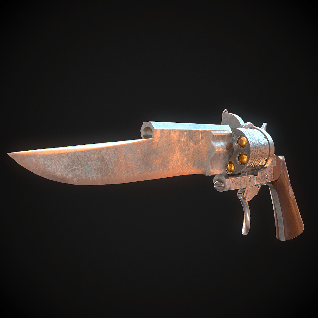 ArtStation - Bladed revolver