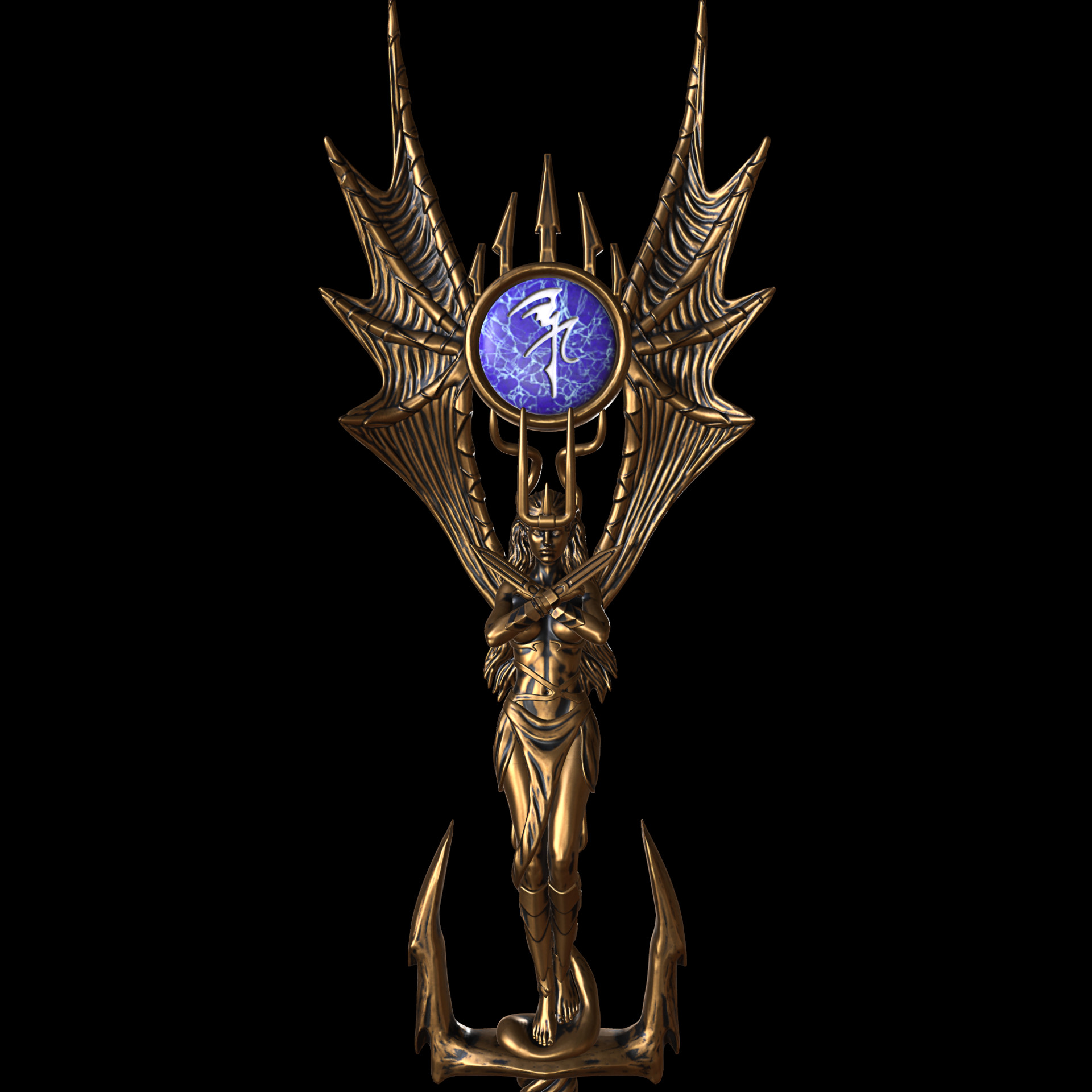 ArtStation - Dark elven staff