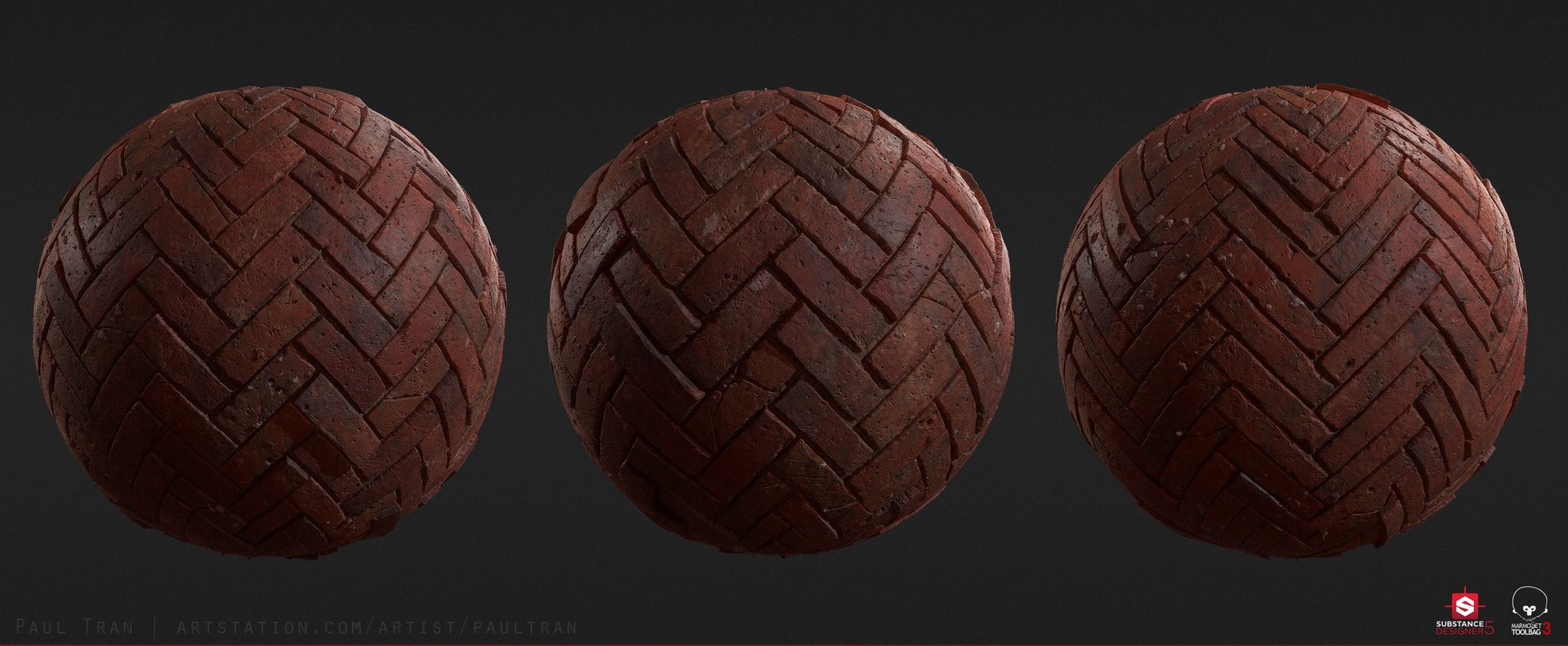 ArtStation - Herringbone Bricks - Procedural Material