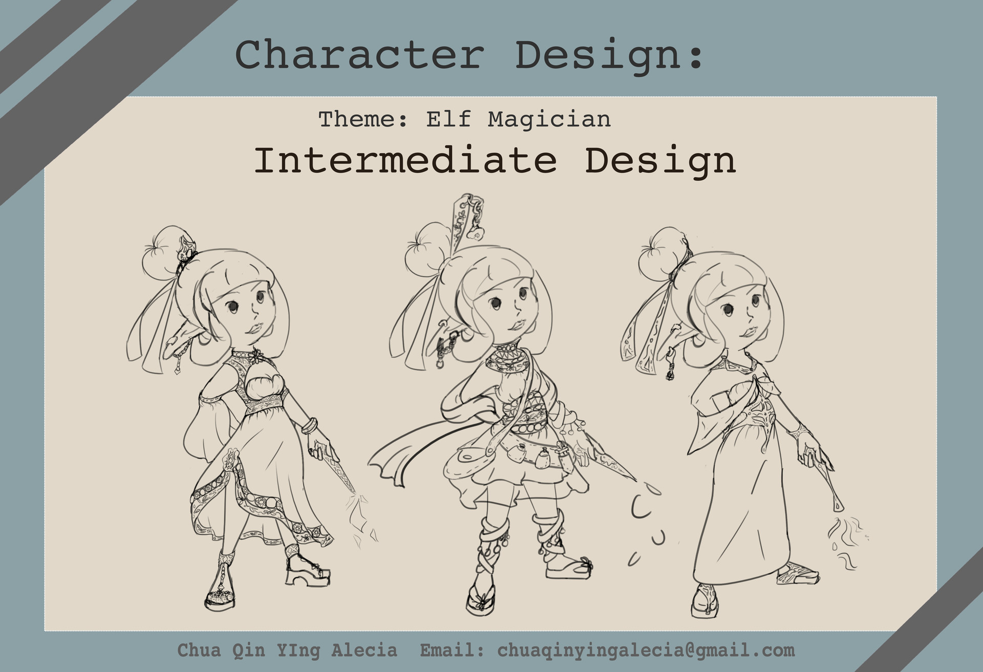 ArtStation - Character Design Assignment 2 (Elf Magician)