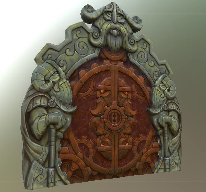 ArtStation - High to low poly gate