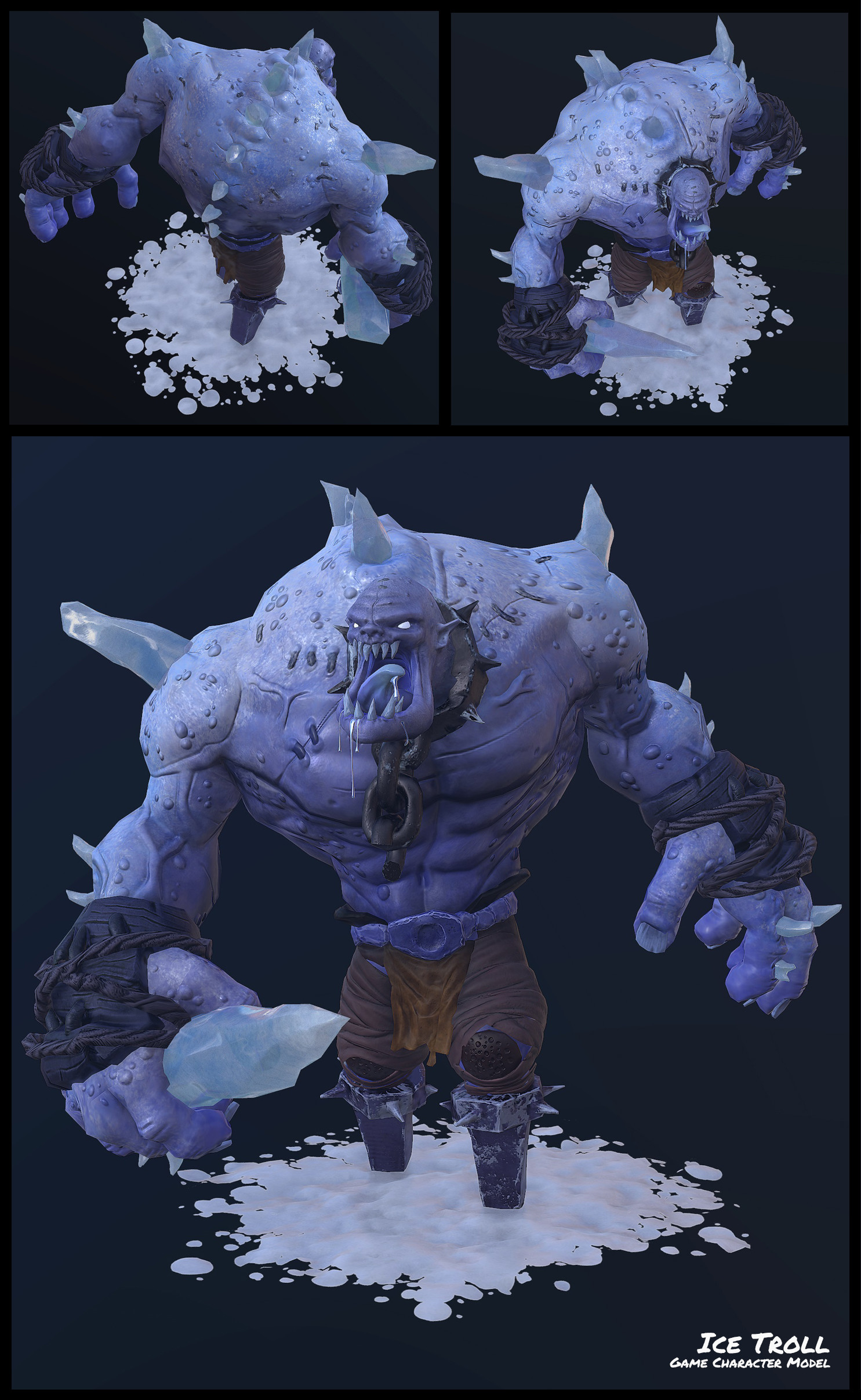 ArtStation - Ice Troll - Game Character Model