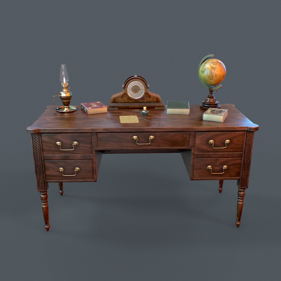 ArtStation - Victorian desk
