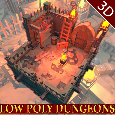 ArtStation - Low Poly Dungeons