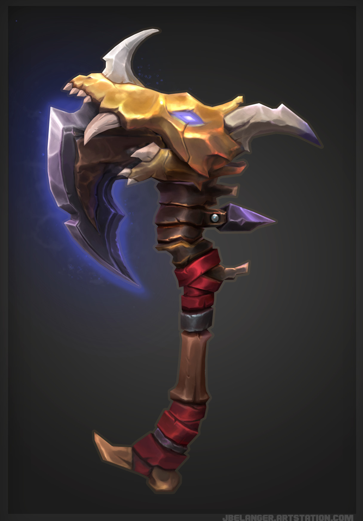 ArtStation - Dragon Skull Axe