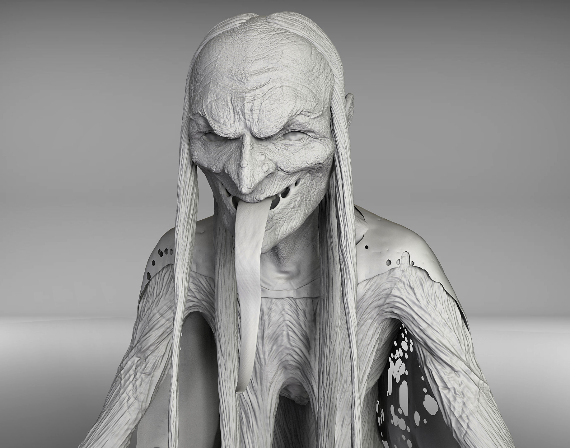 Filip Zan - Samca - The evil spirit - Clay render
