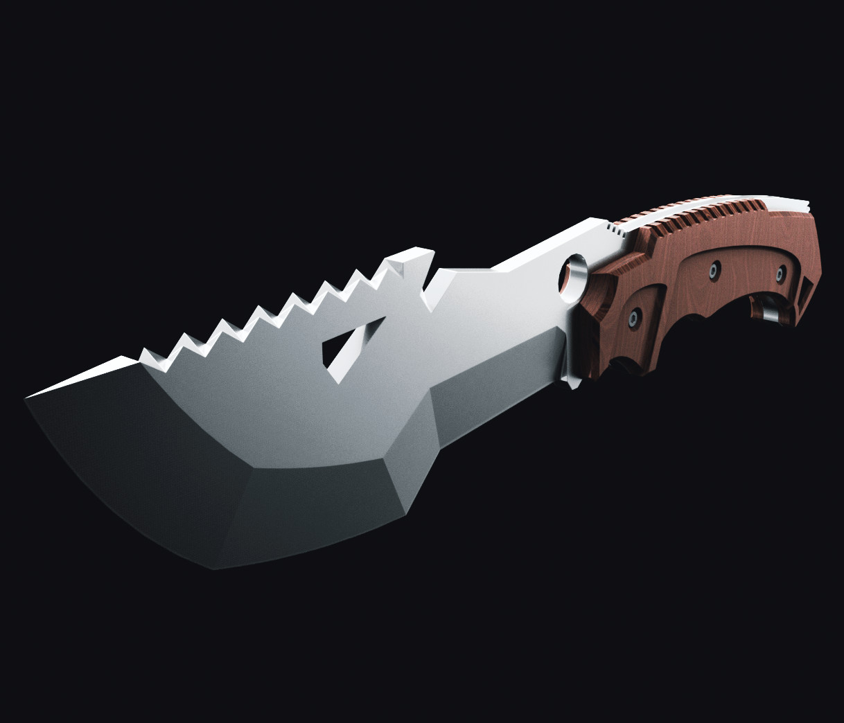ArtStation - Grizly tracker knife blade hard surface practice