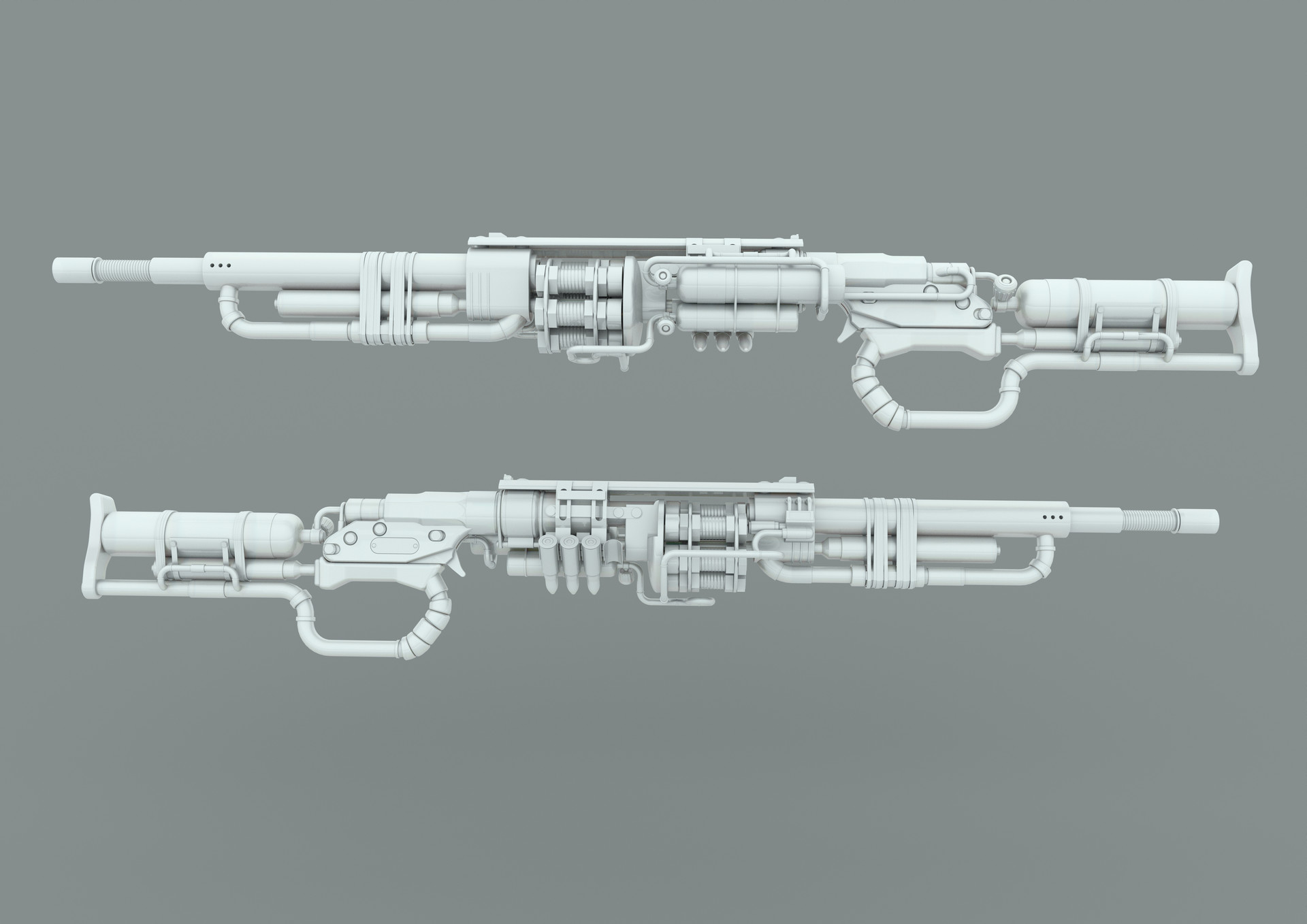 ArtStation - Captive Bolt Revolving Rifle Concept