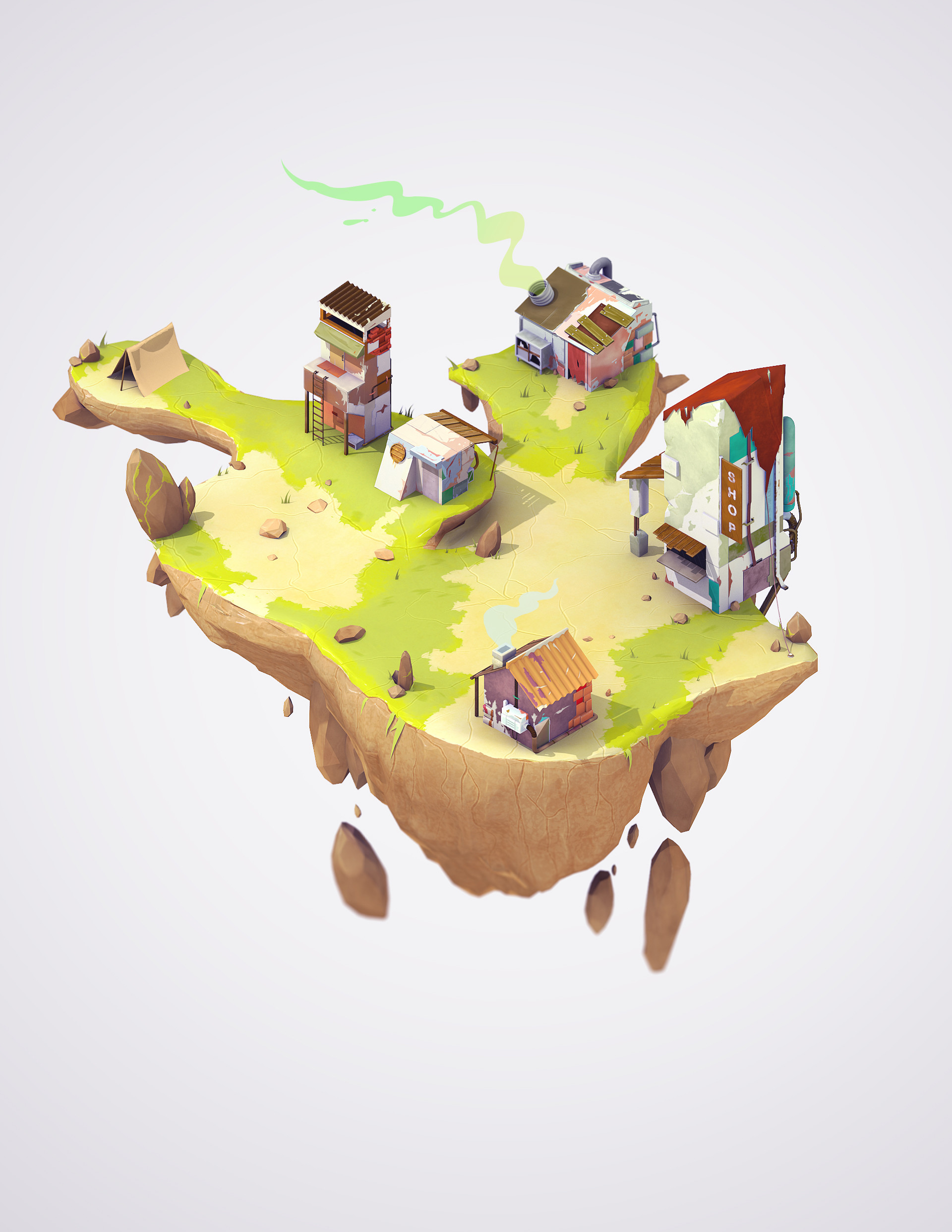 ArtStation - Isometric Game Environment- Final Renders