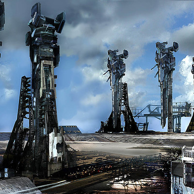 ArtStation - Killzone-2-ISA-Cruiser-Launch-Compound