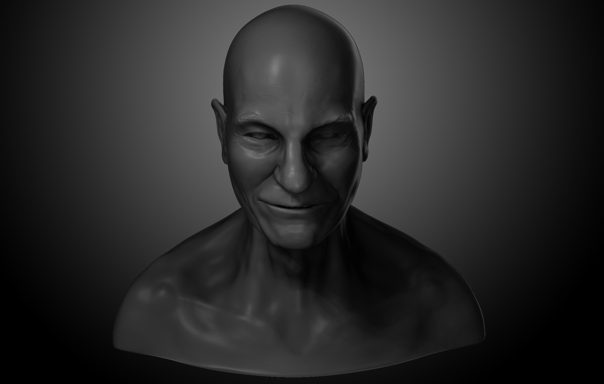 ArtStation - Patrick Stewart Bust