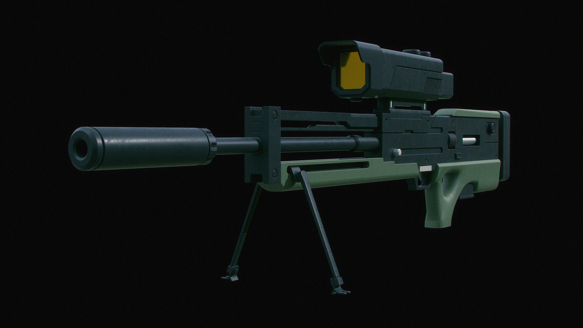 ArtStation - Sci-fi Sniper Rifle