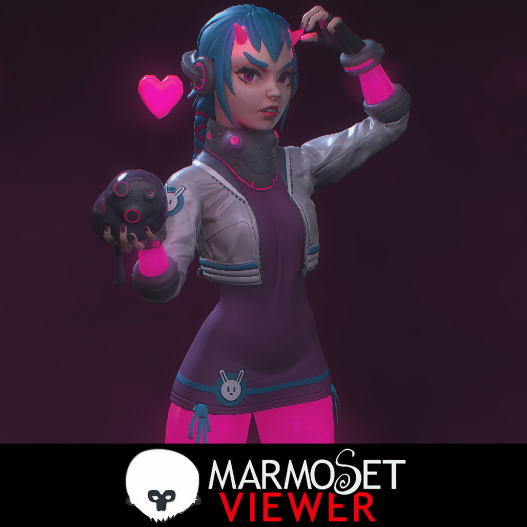 ArtStation - 3d Cyber candy girl - Lim3 chan