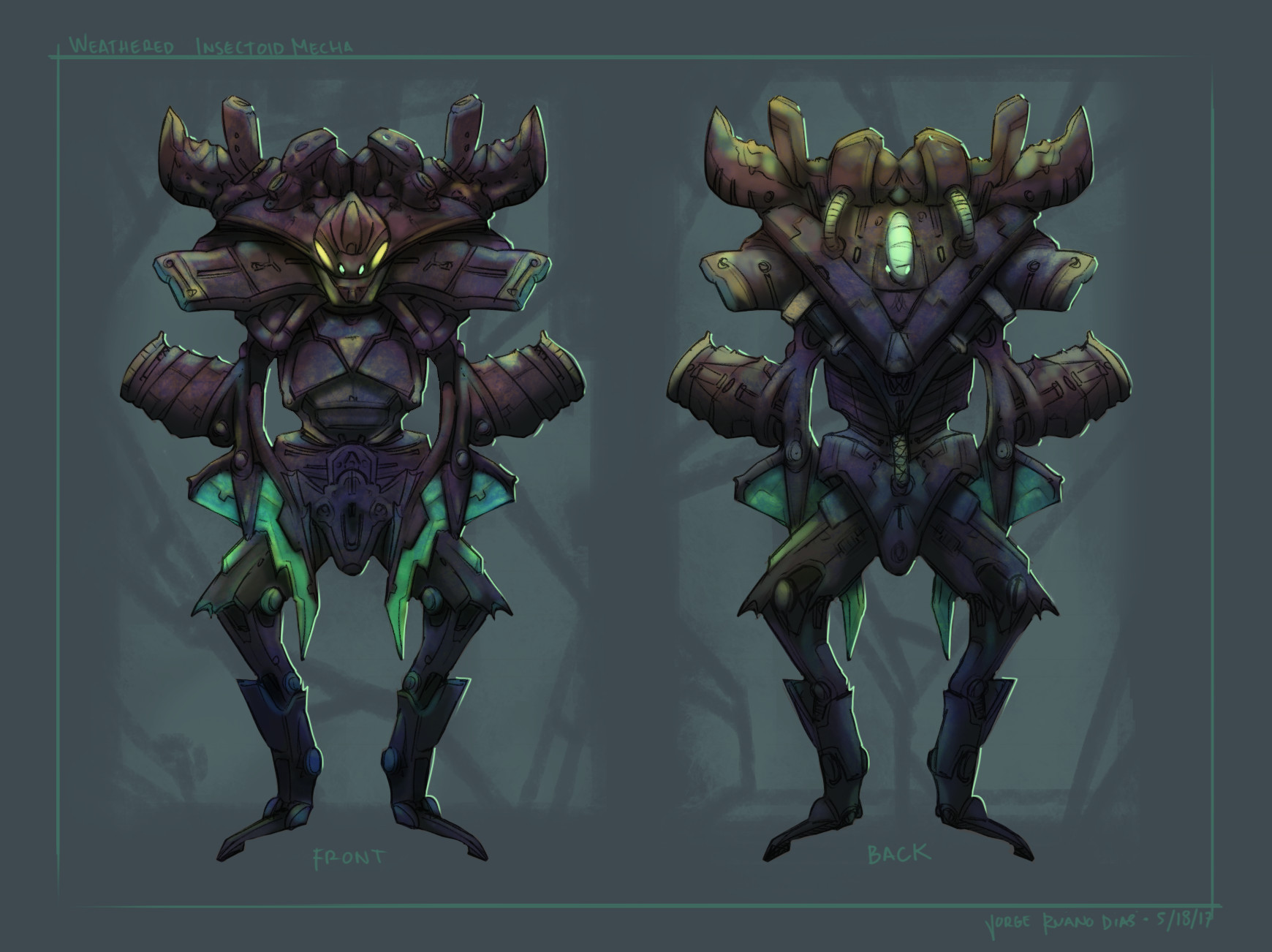 ArtStation - Junk Yard Insectoid Mecha