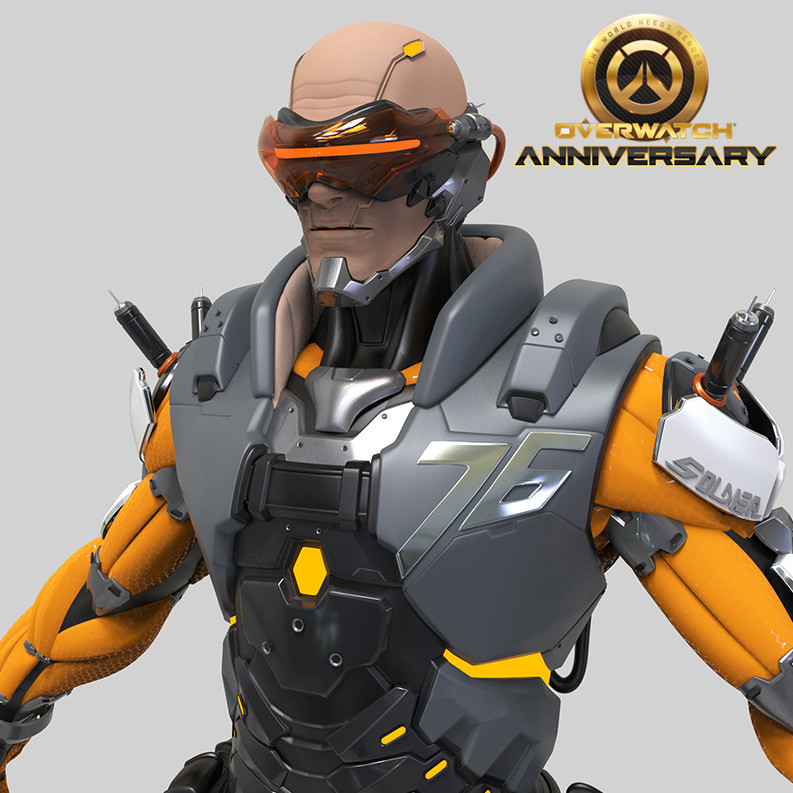 ArtStation - Overwatch Soldier:76 Cyborg high poly