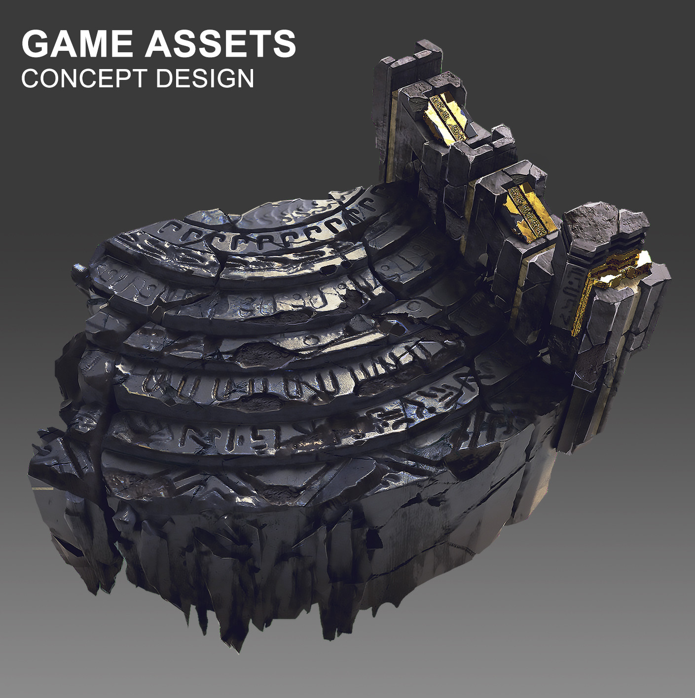 ArtStation - Round Stone Stairs_Concept Art