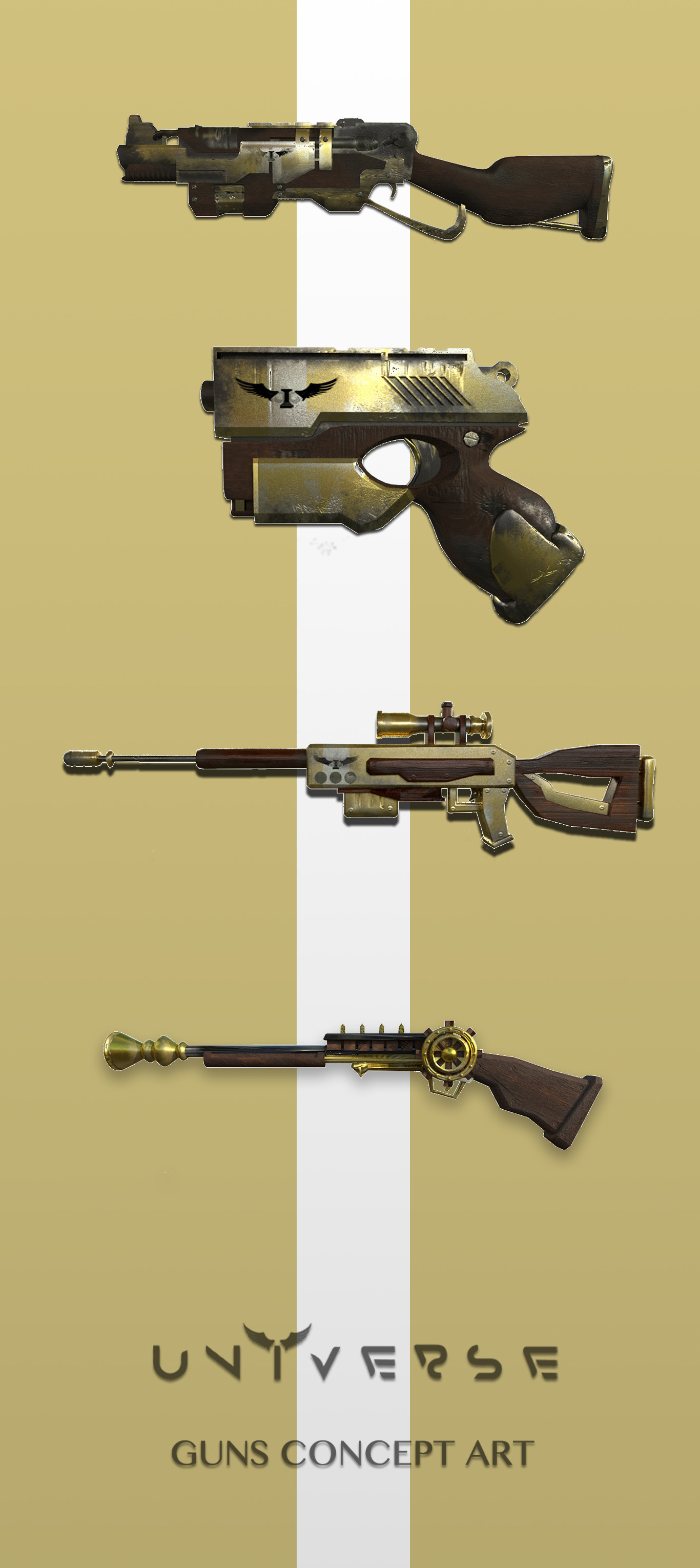 ArtStation - ConceptArt Guns low poly | Universe mobile game