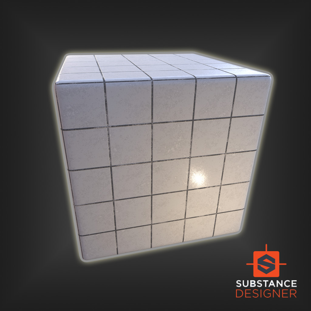 ArtStation - White Ceramic Tiles Materials
