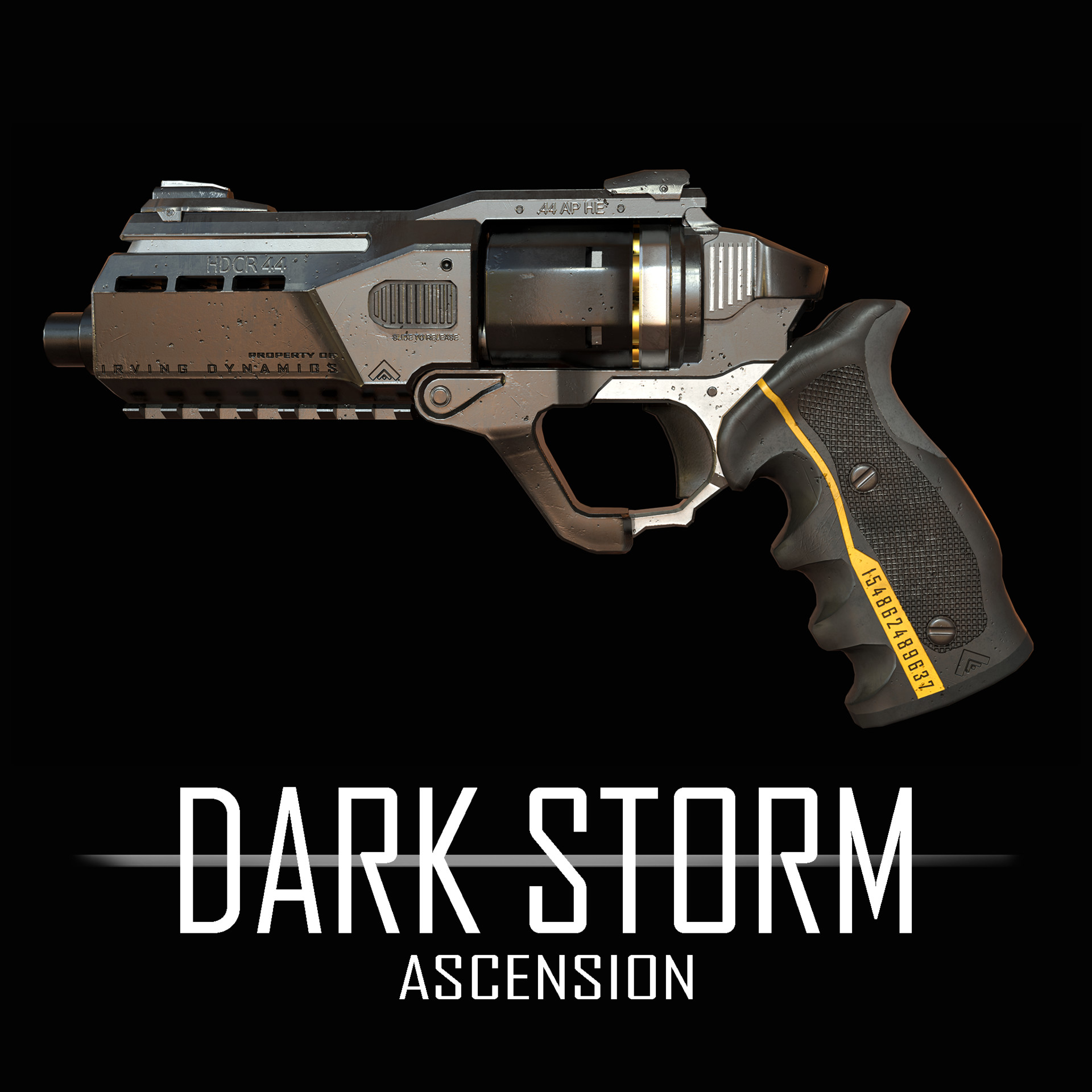 ArtStation - Dark Storm Ascension: Game Asset - Revolver HDCR 44 - Pistol