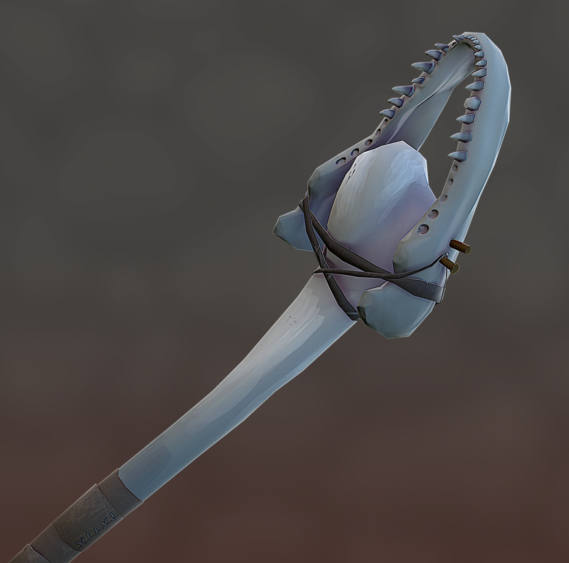 ArtStation - Primitive bone weapon - low poly - hand painted