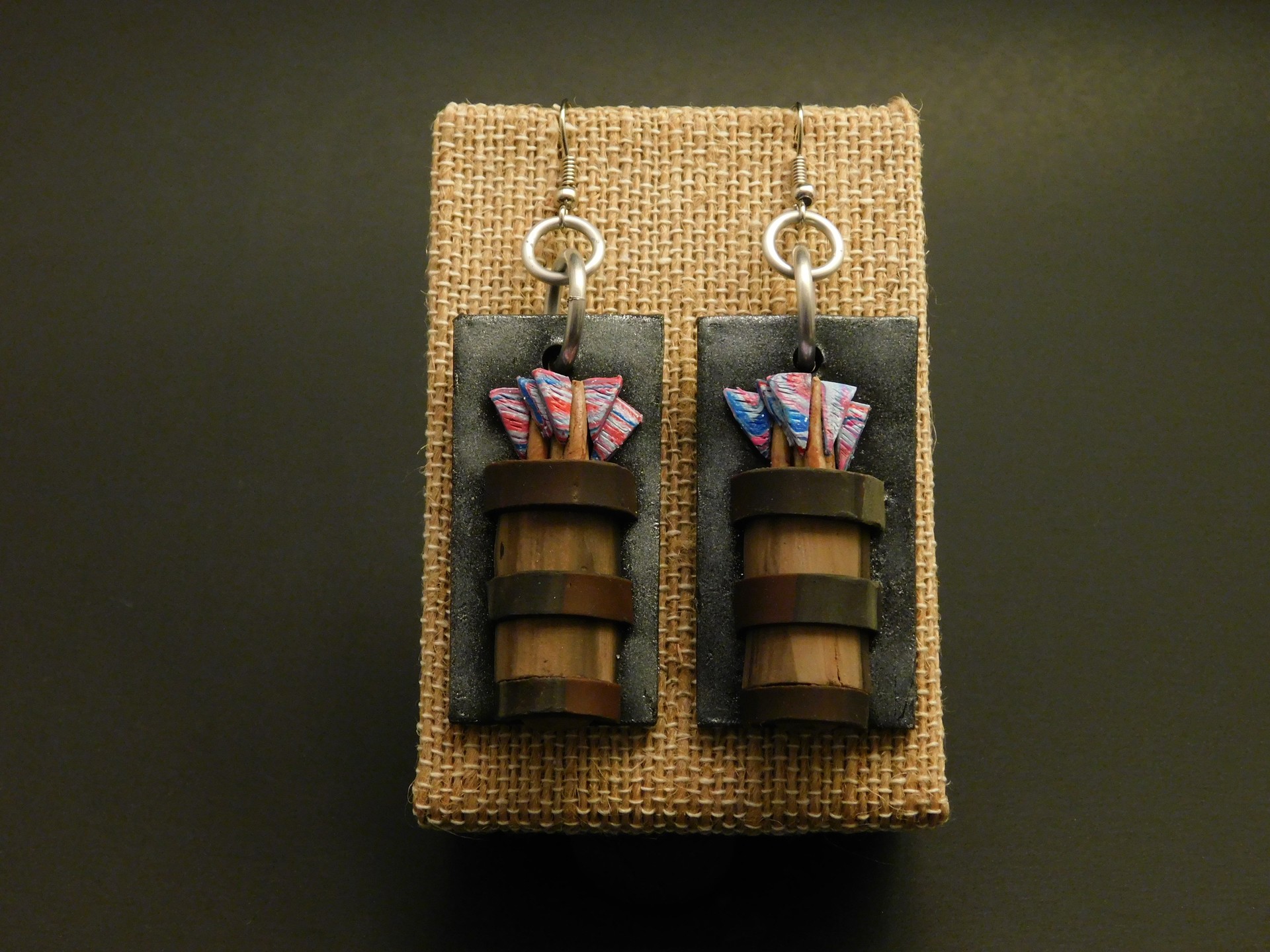 ArtStation - Quiver of Arrows: Polymer Clay Armory Earrings