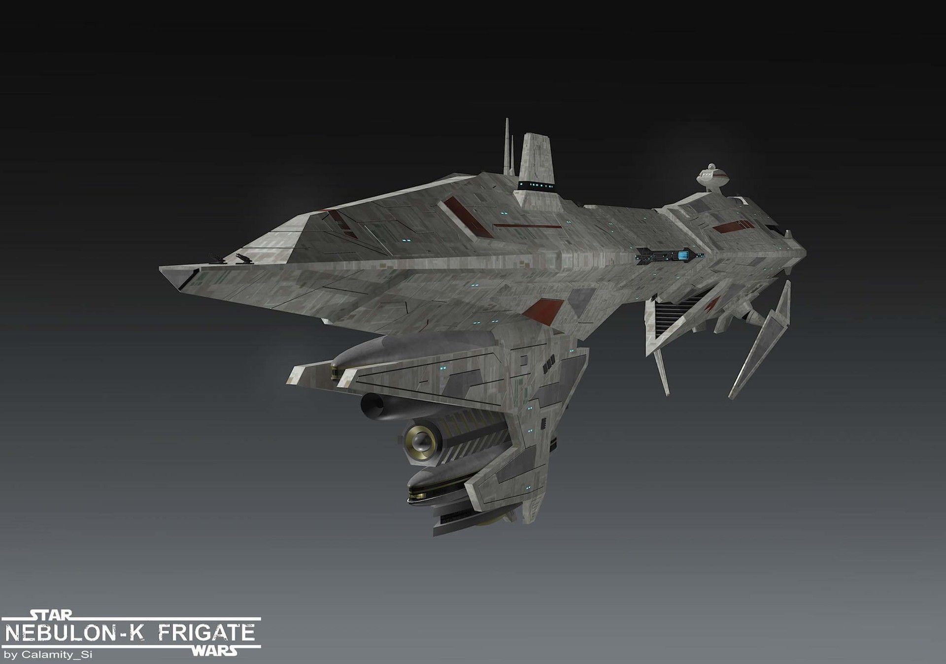 ArtStation - Star Wars Nebulon-K Frigate