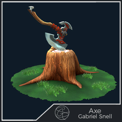 ArtStation - Hand Painted Axe - WIP