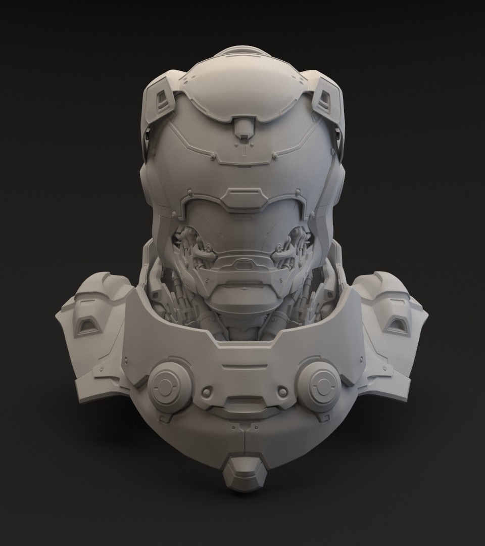 ArtStation - Cybernetic Helmet, derango 25