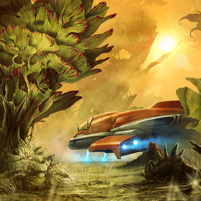 ArtStation - Alien swamp