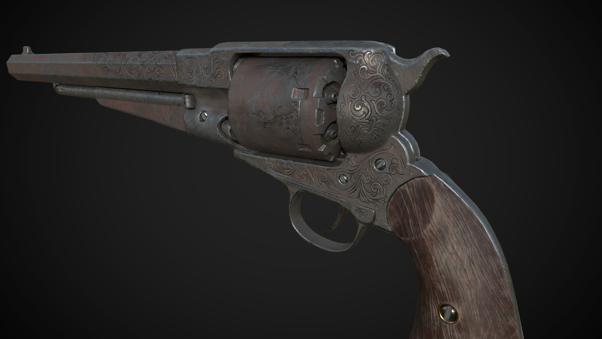 ArtStation - Remington 1858 Revolver