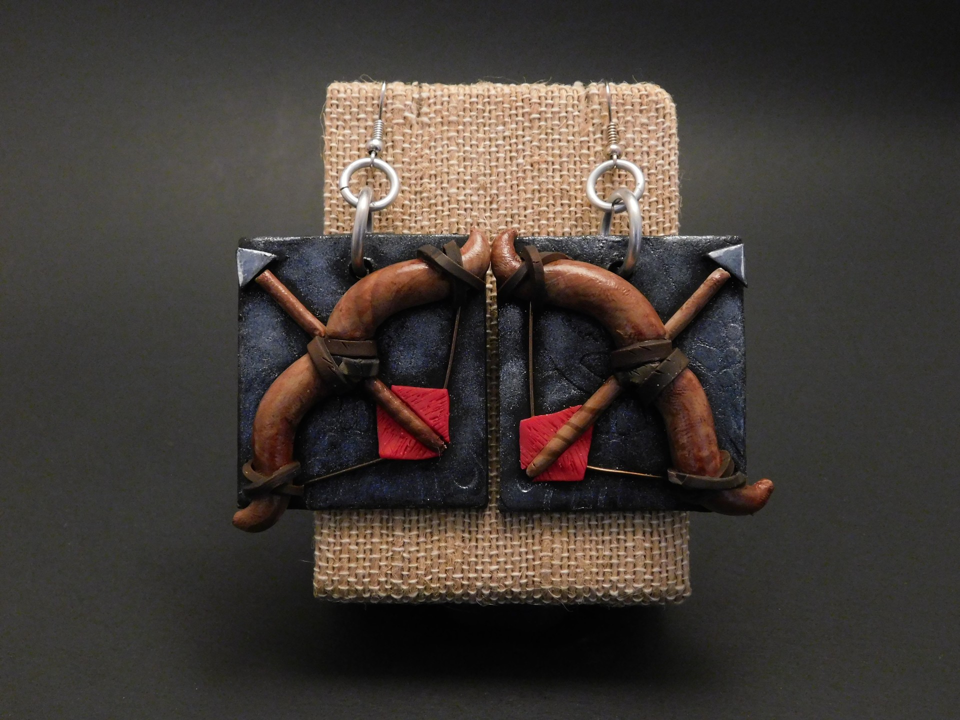 ArtStation - Bow: Polymer Clay Armory Earrings