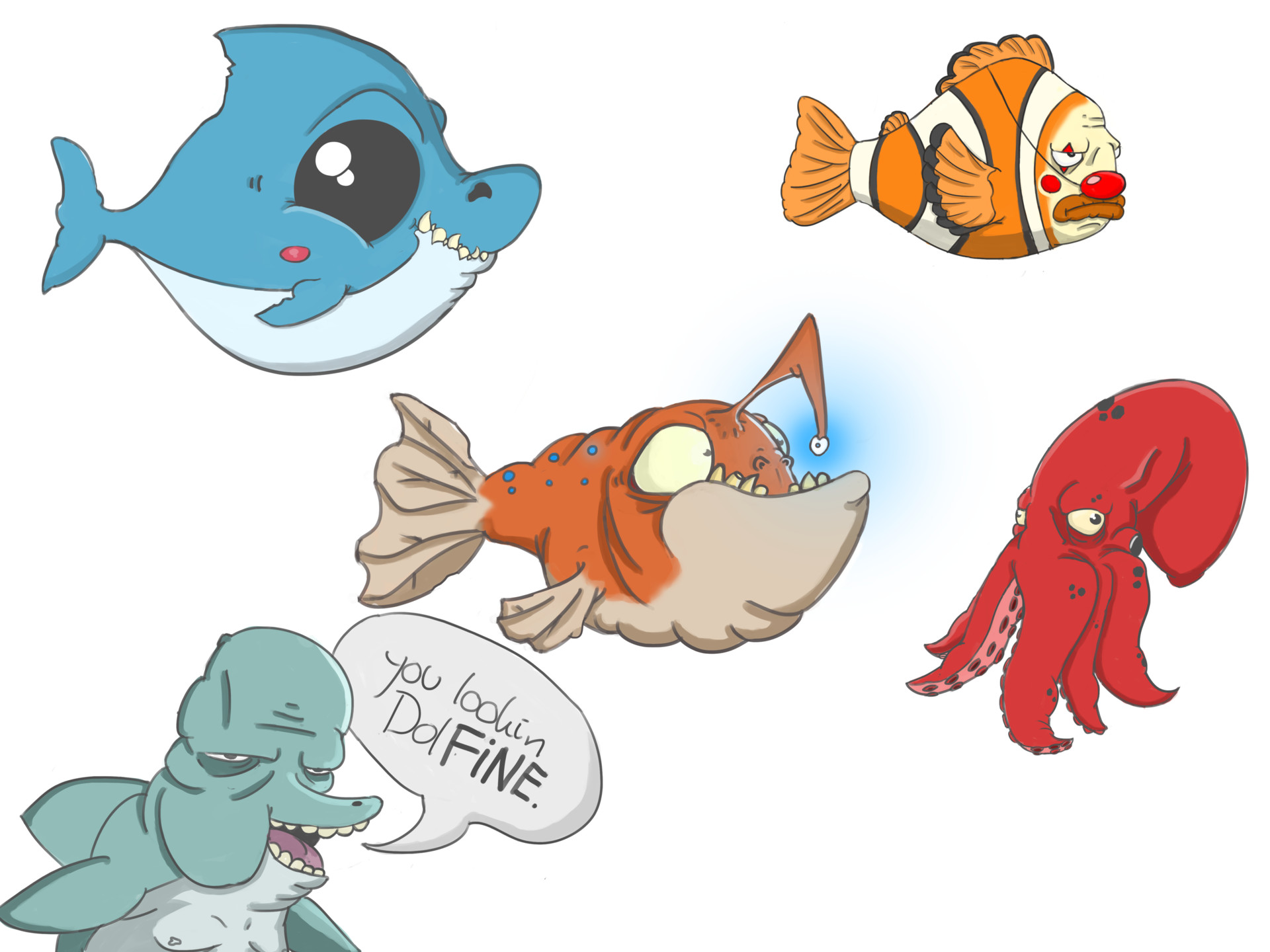 ArtStation - fish character concepts