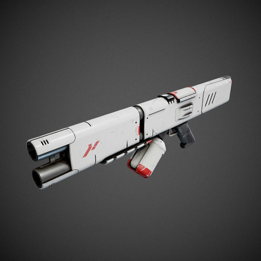 ArtStation - Tactical Rifle, white