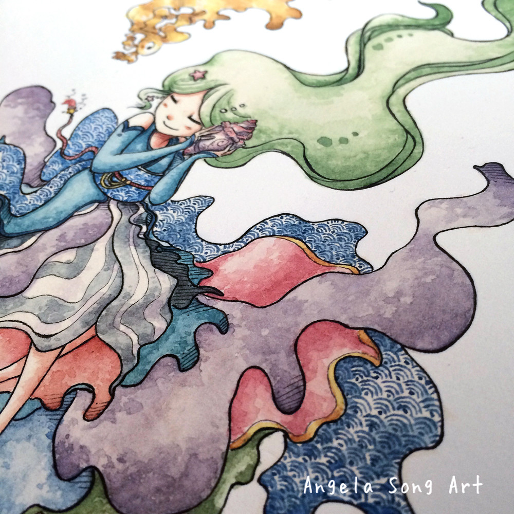 ArtStation - Flow Series - Original Watercolor Illustration series