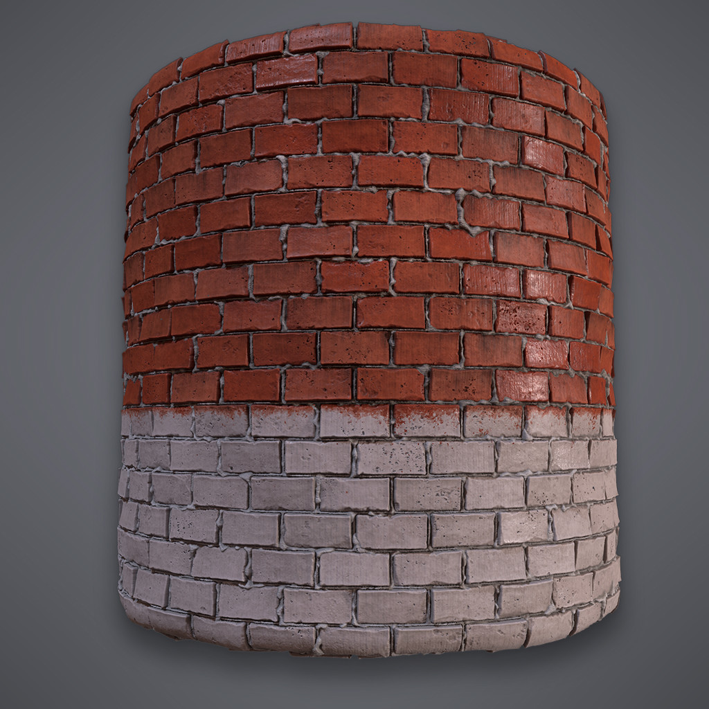 ArtStation - Substance Designer - Painted Brick Wall